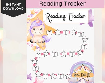 Printable Reading Tracker for Kids, Bookworm Theme, Student Book Chart ...