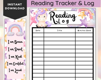 Printable Reading Tracker for Kids Childrens Reading Chart - Etsy