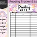 Printable Reading Log for Kids, Childrens Book Chart, Student Reading ...