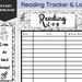 Printable Reading Log for Kids, Black and White Book Chart, Student ...