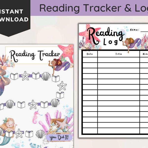 Printable Reward Chart for Kids, Mermaid Goal Tracker, Toddler Potty ...