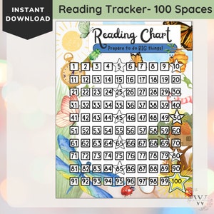 Printable Reading Tracker for Kids, 100 Book Challenge, Summer Reading ...