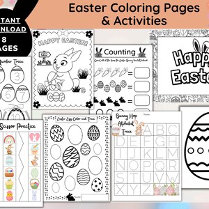 Easter Coloring Pages for Kids, Easter Activities for Preschool, Easter ...