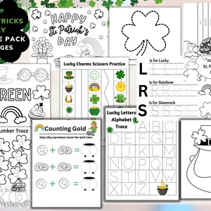 St. Patrick's Day Coloring Pages for Kids, Activities for Preschool ...