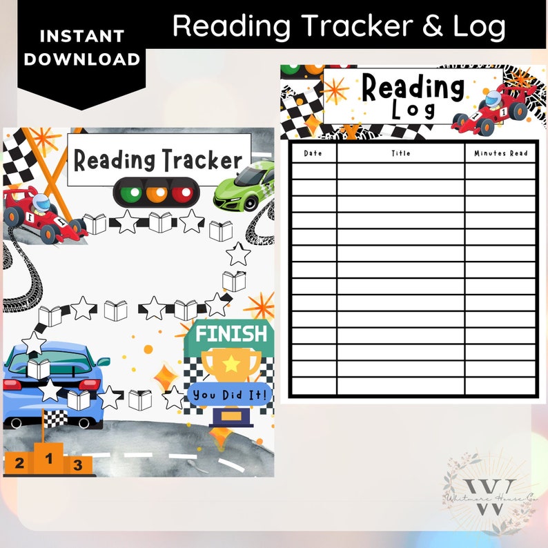 Printable Reading Tracker for Kids, Reading Log, Student Book Chart ...