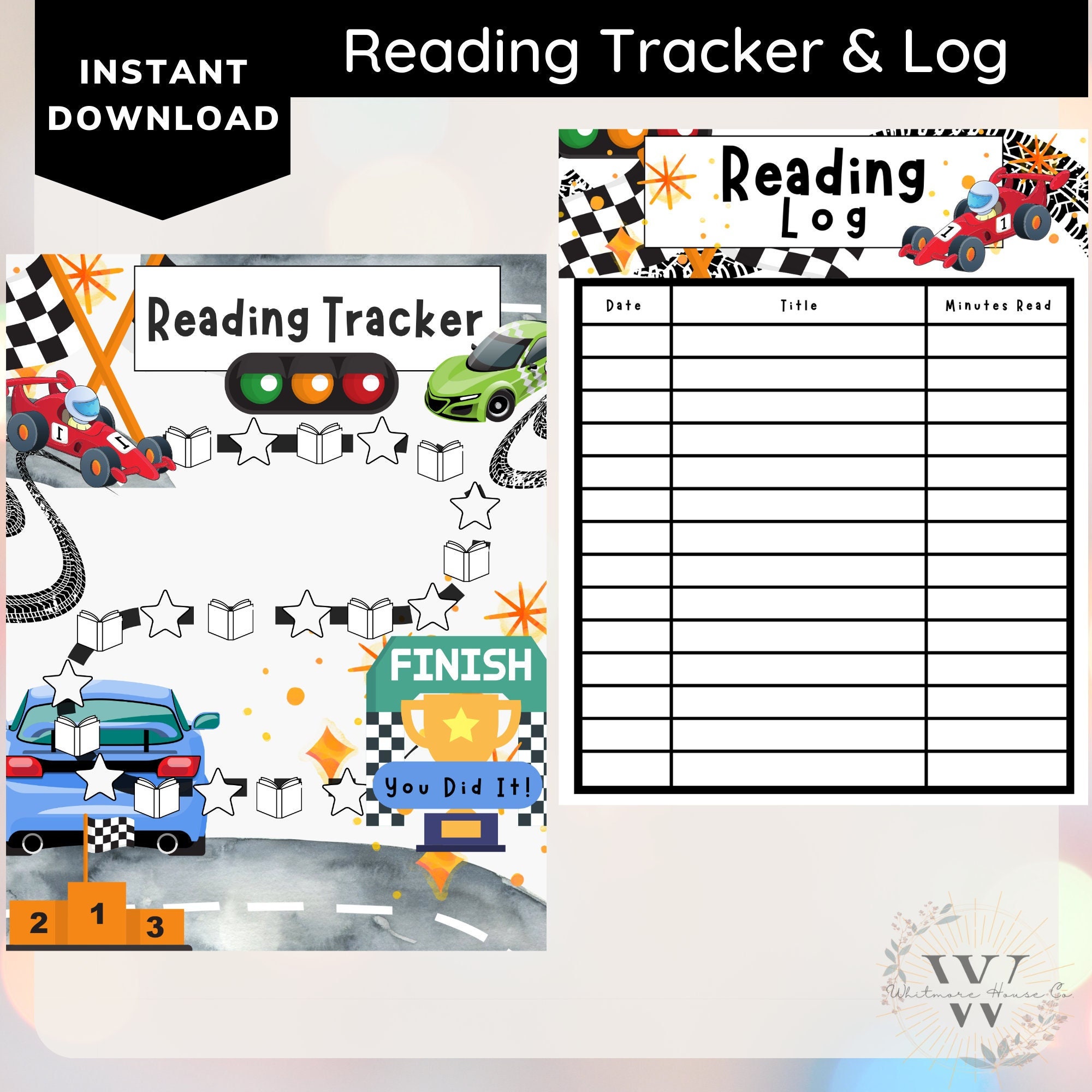 Printable Reading Tracker for Kids, Reading Log, Student Book Chart ...