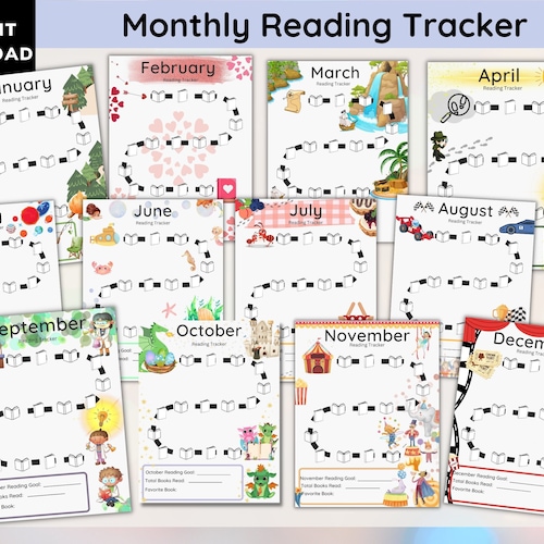 Printable Reading Tracker for Kids Reading Log Student Book - Etsy