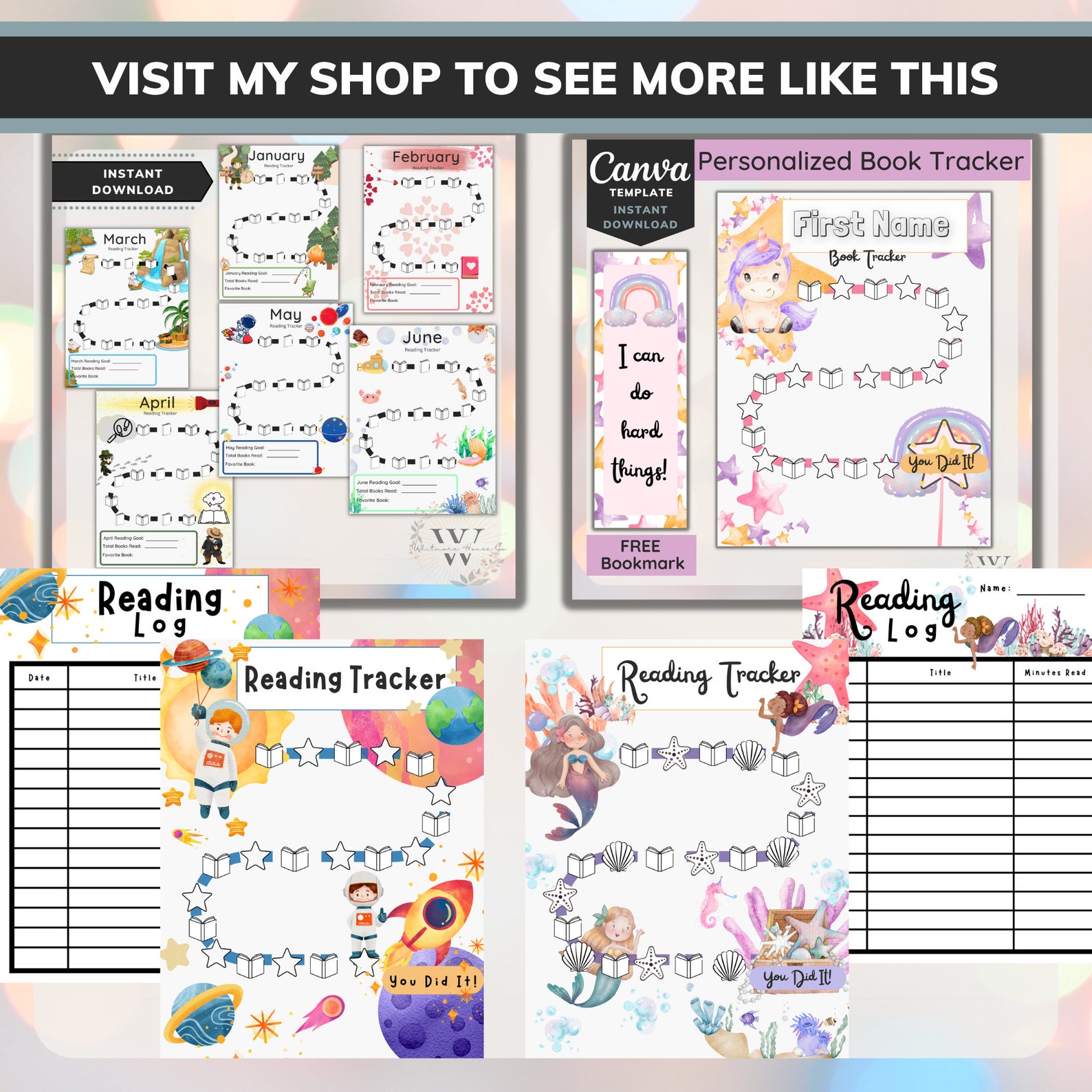 Printable Reading Log for Kids, Childrens Book Chart, Student Reading ...