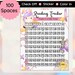 Printable Reading Tracker for Kids, 100 Book Challenge, Unicorn Theme ...