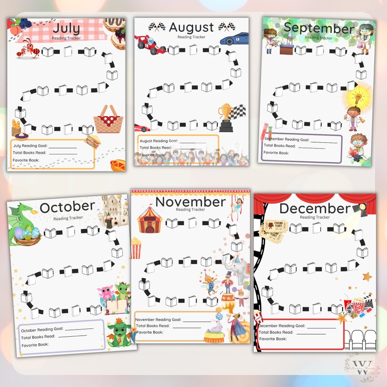 Printable Reading Tracker for Kids, Reading Log, Student Book Chart ...