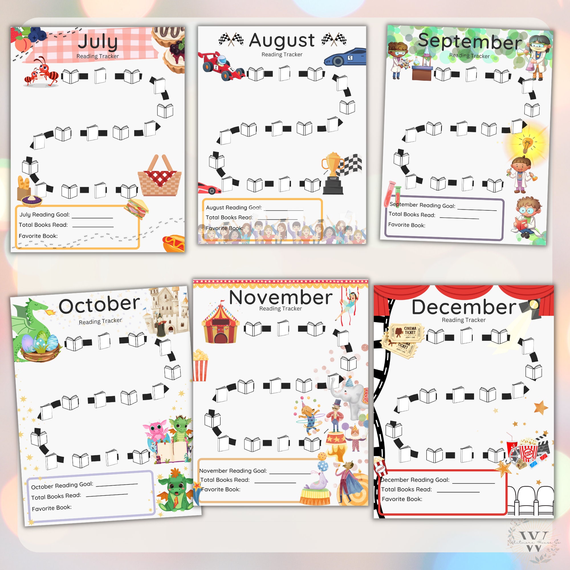 Printable Reading Tracker for Kids, Reading Log, Student Book Chart ...