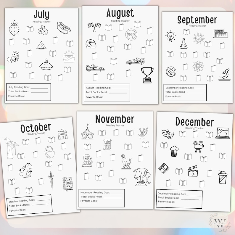 Printable Reading Tracker for Kids, Childrens Goal Chart, Book Log ...