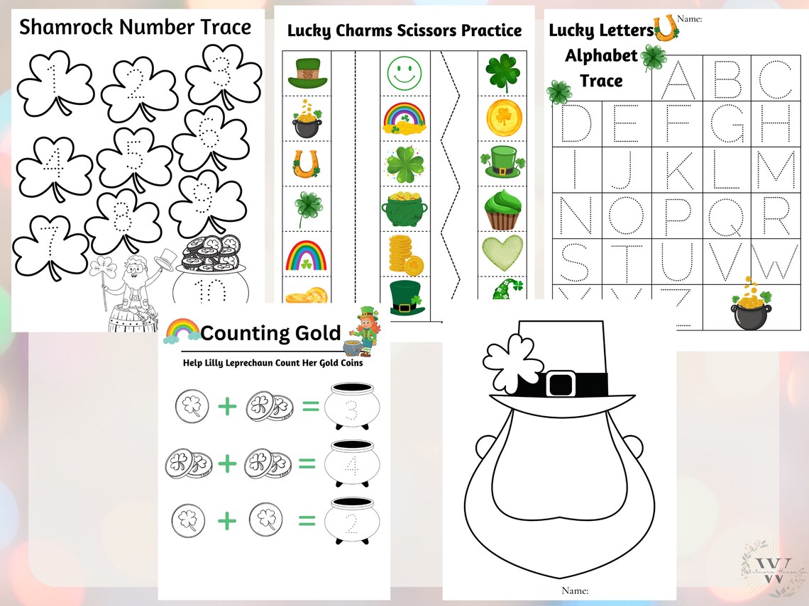 St. Patrick's Day Coloring Pages for Kids, Activities for Preschool ...