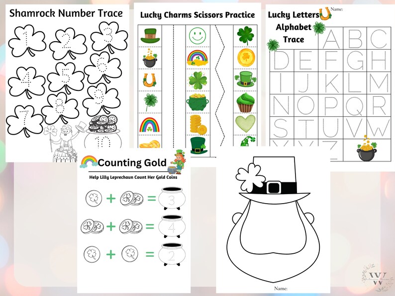 St. Patrick's Day Coloring Pages for Kids, Activities for Preschool ...