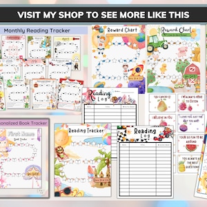 Printable Reading Tracker for Kids, Reading Log, Student Book Chart ...