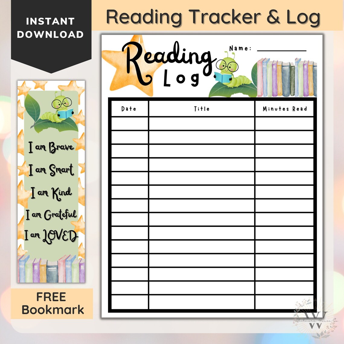 Reading Log for Kids, Printable Childrens Book Chart, Student Reading ...