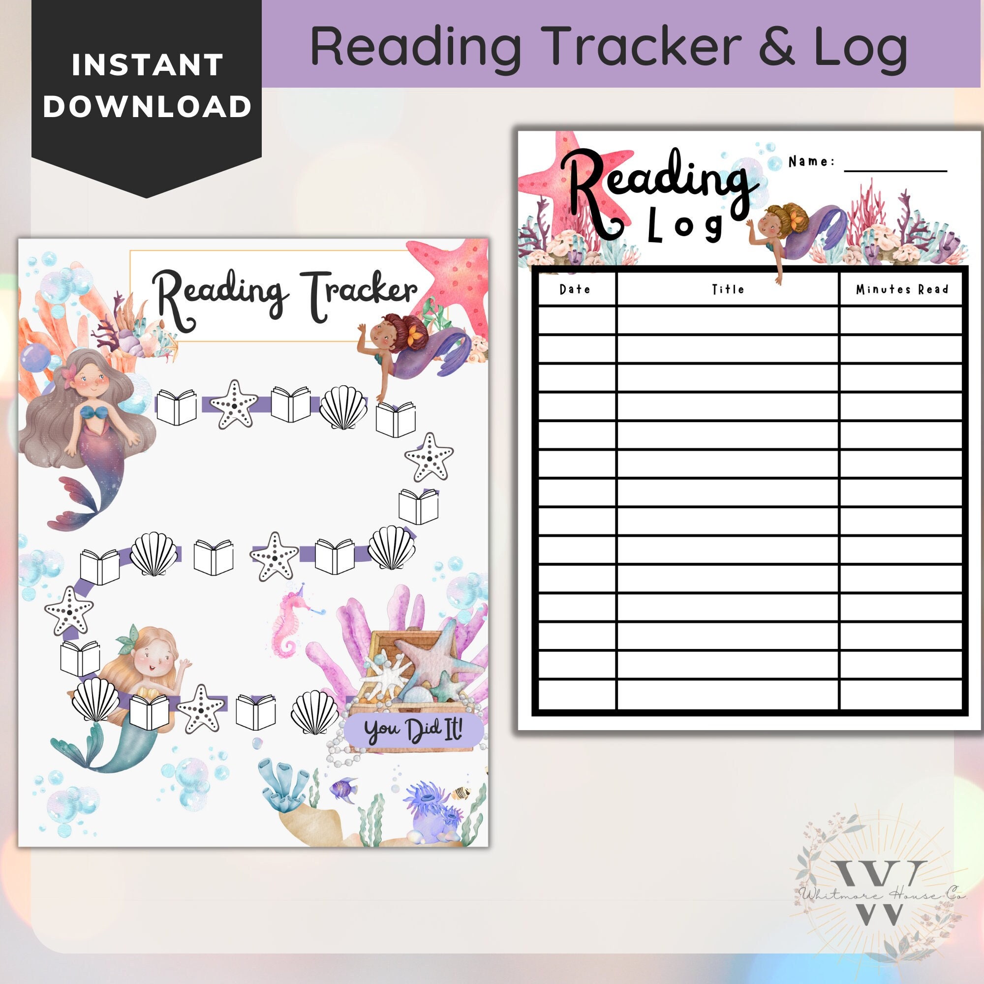 Printable Reading Tracker for Kids, Reading Log, Student Book Chart ...