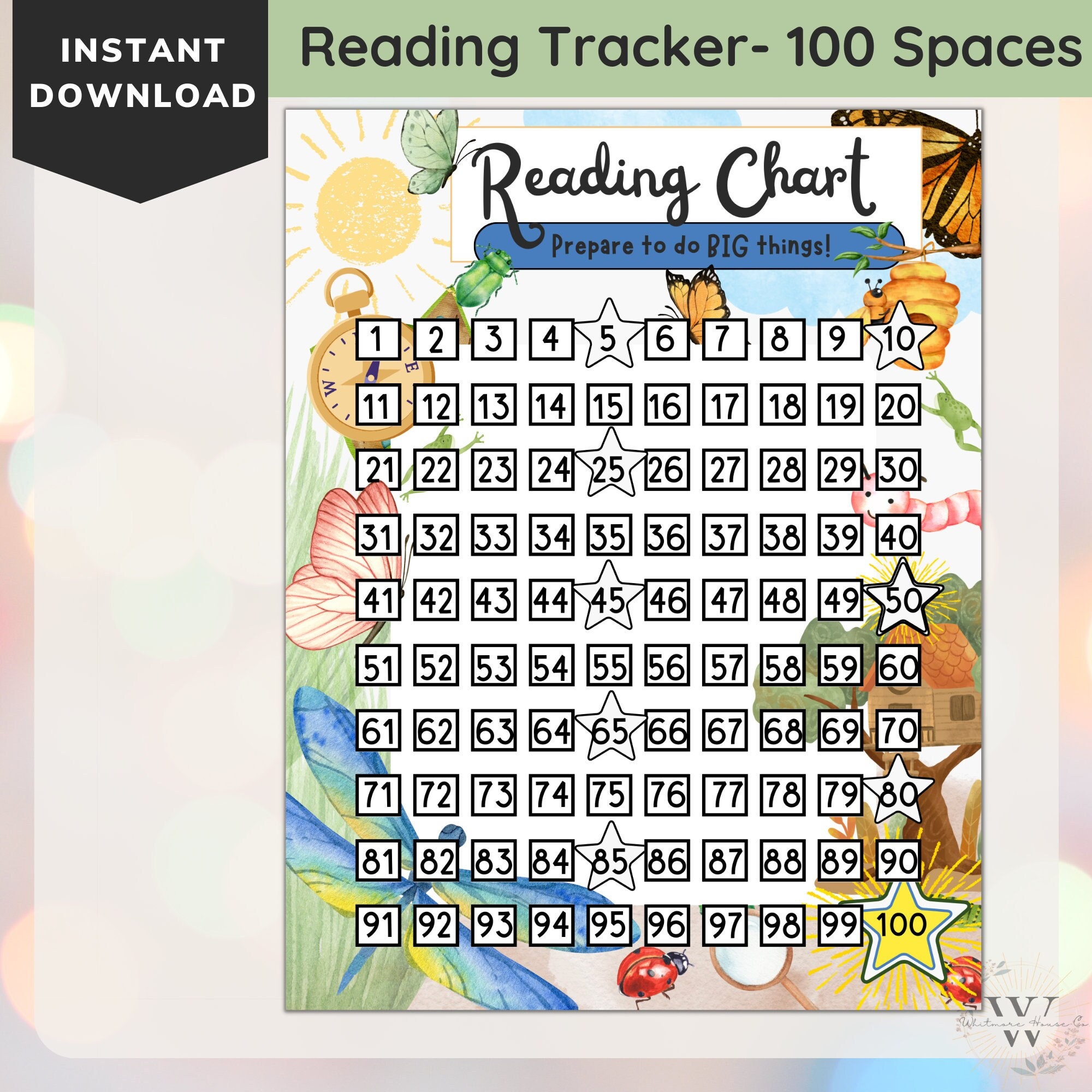 Printable Reading Tracker for Kids, 100 Book Challenge, Summer Reading ...