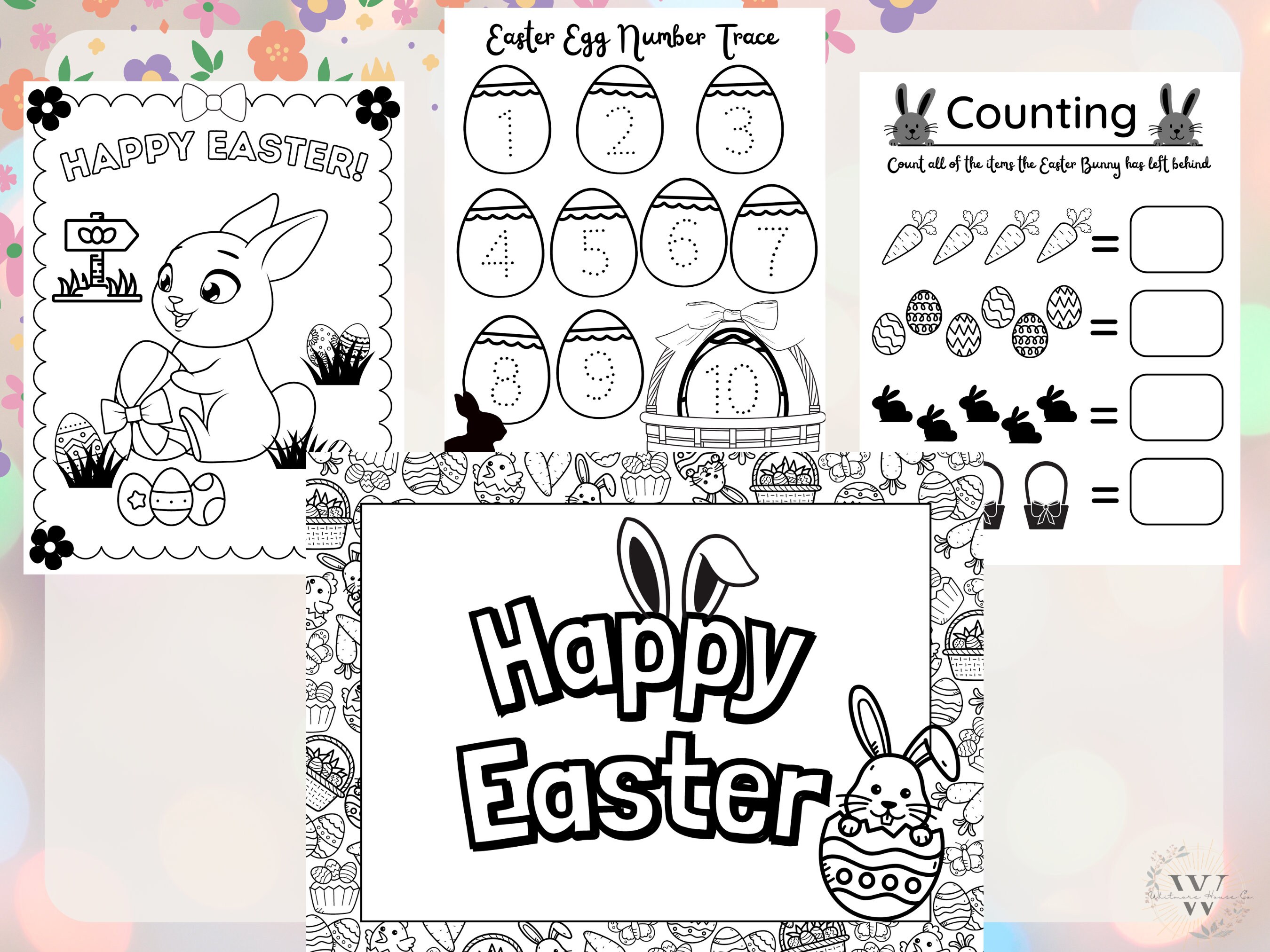 Easter Coloring Pages for Kids, Easter Activities for Preschool, Easter ...