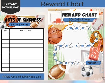 Printable Reward Chart for Kids, Space Goal Tracker, Toddler Potty ...