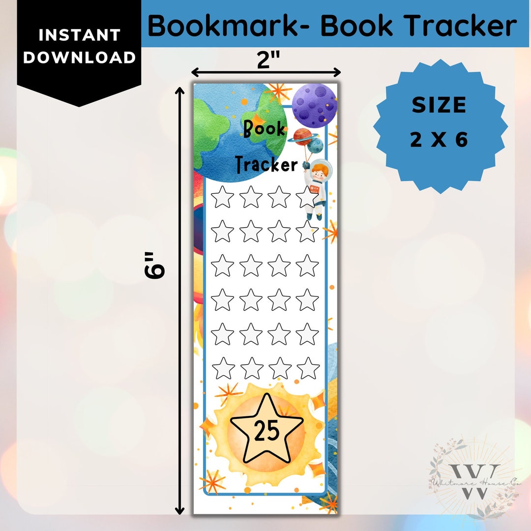 Printable Bookmark for Kids, Bookmark Tracker, Reading Log for Kids ...