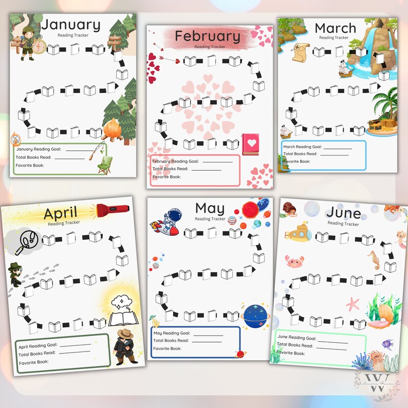 Printable Reading Tracker for Kids, Reading Log, Student Book Chart ...