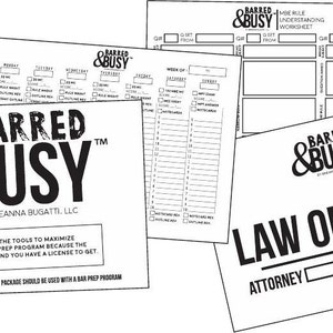 Barred & Busy: Bar Exam Planner and Workbook - Etsy