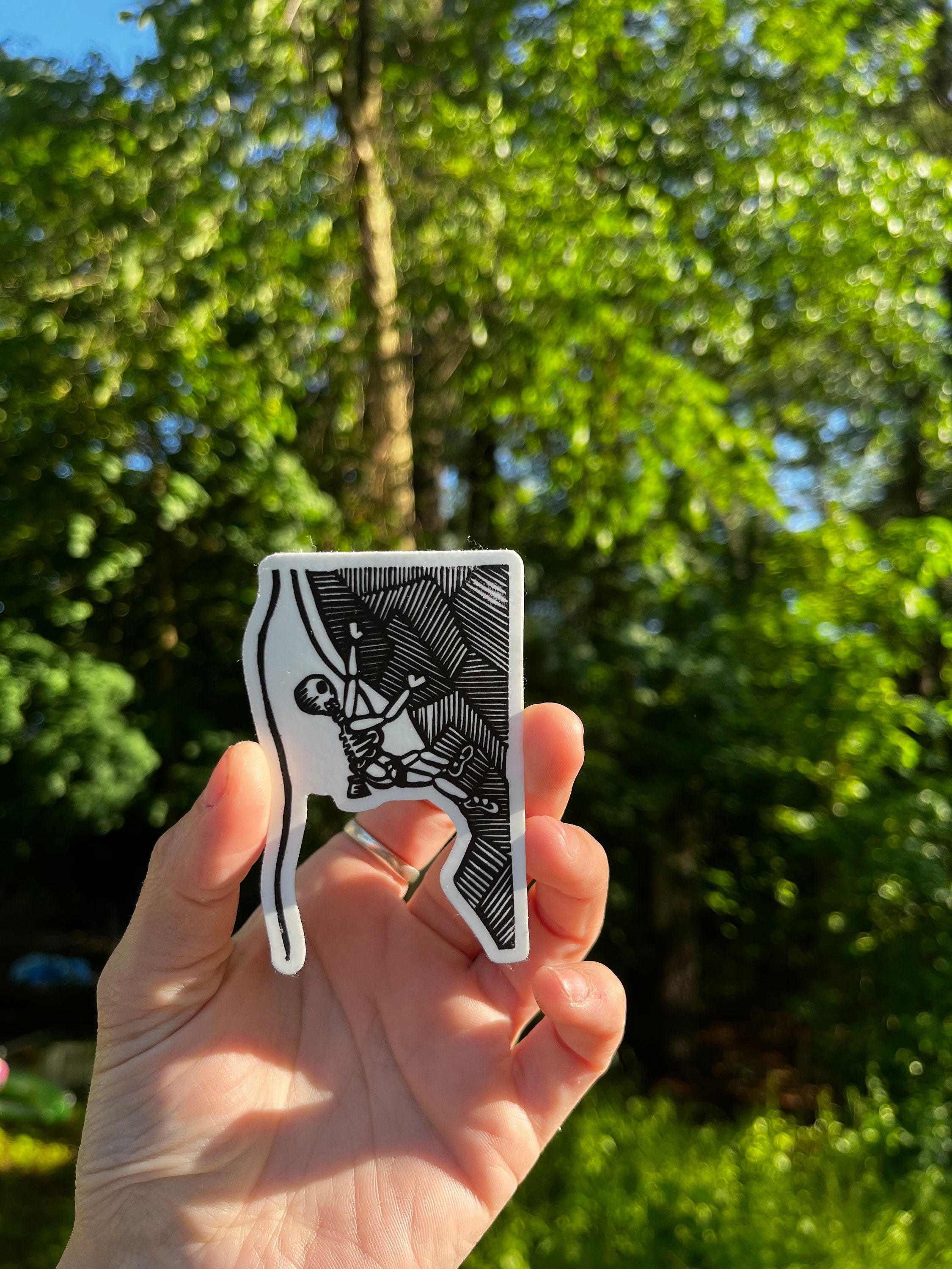 Rock Climbing Skeleton Vinyl Sticker - Etsy