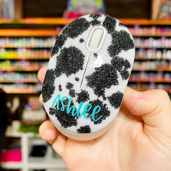 Cow Print Computer Mouse - Etsy