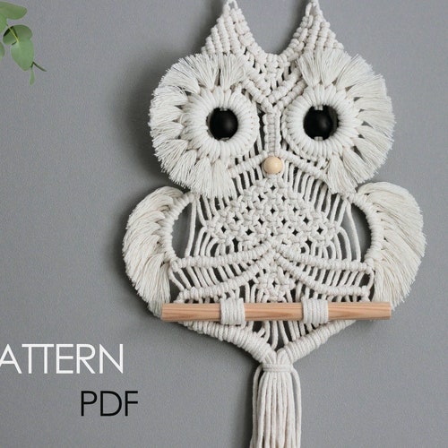 Macrame Wall Hanging Pattern Macrame Owl Tutorial Macrame - Etsy Canada