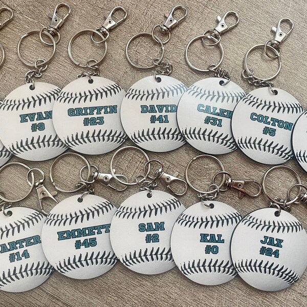 Baseball Keychain - Etsy