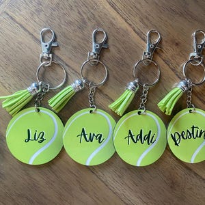 Bag Tag Keychain Tennis Team Personalized Gift for Coach Appreciation ...