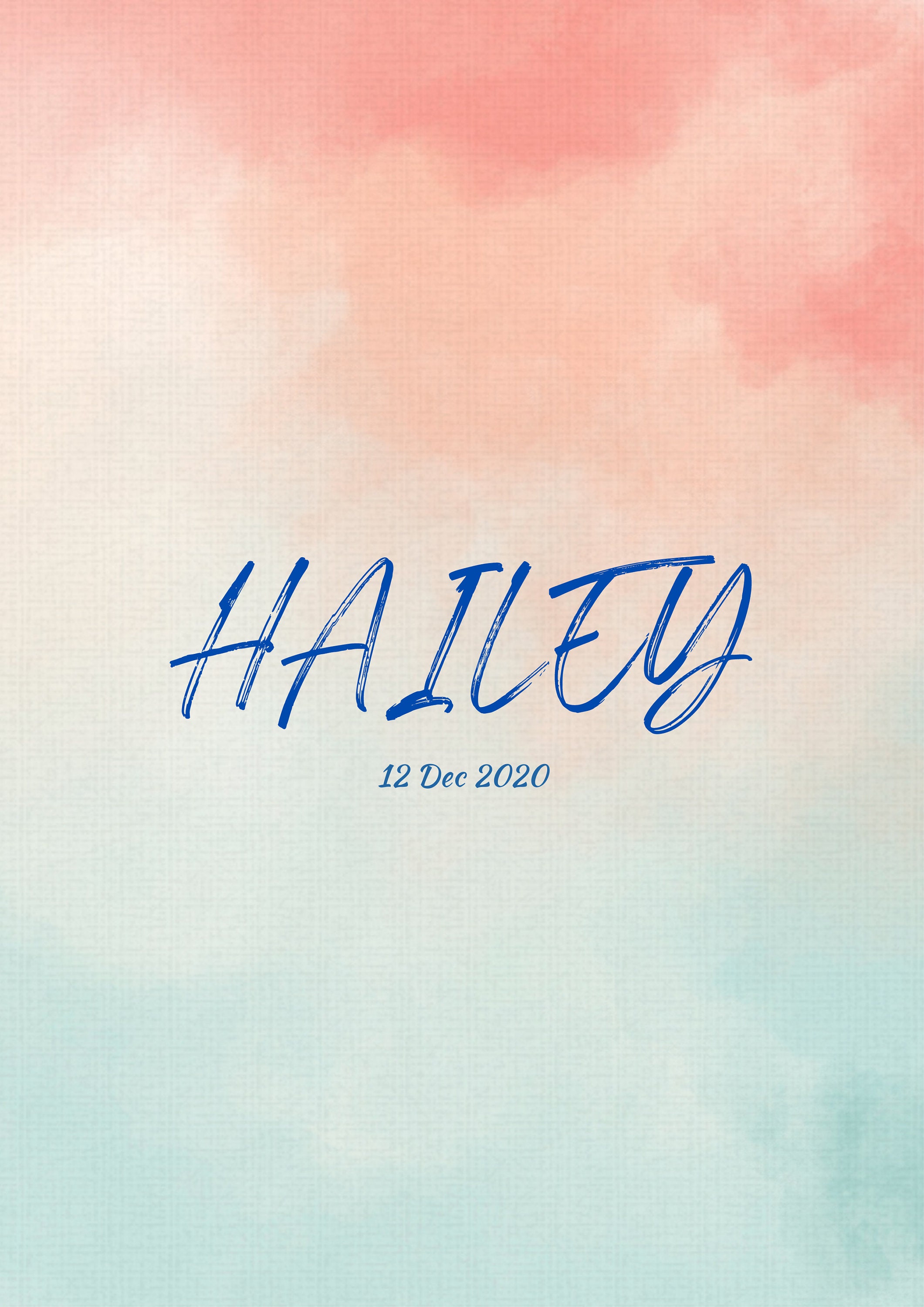 Personalised Baby Name Poster - Etsy