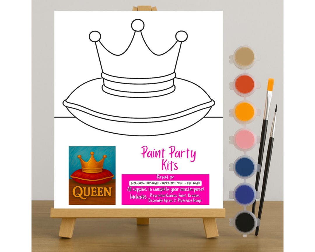 Queen Crown Paint Party Kit: Princess Art Set for Kids - Etsy