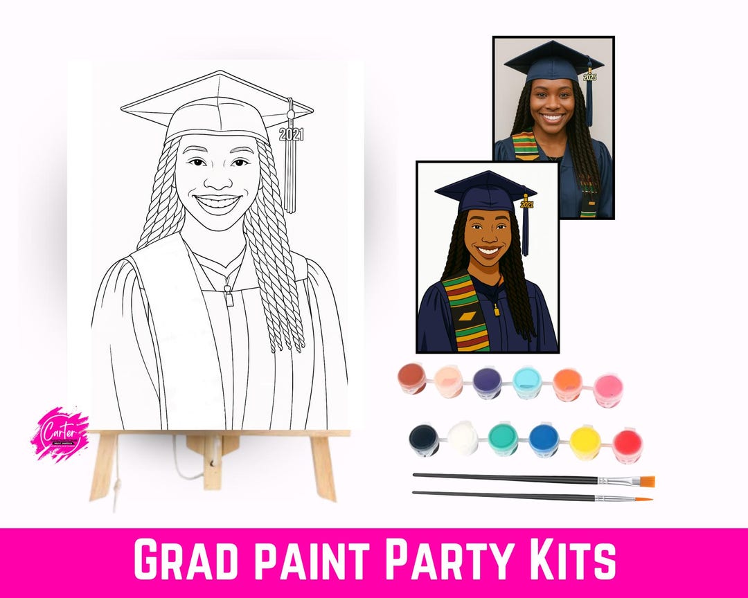 Graduate Self Portrait Paint Kit | Paint the Grad | Gradutation Gifts ...