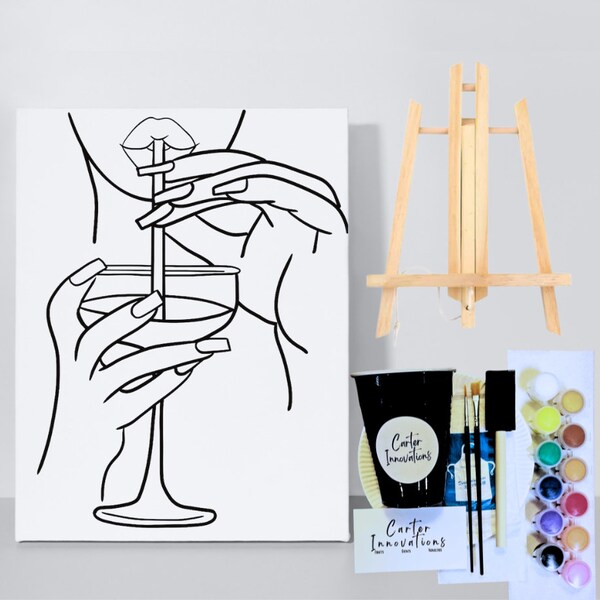 Sip and Paint Svg - Etsy