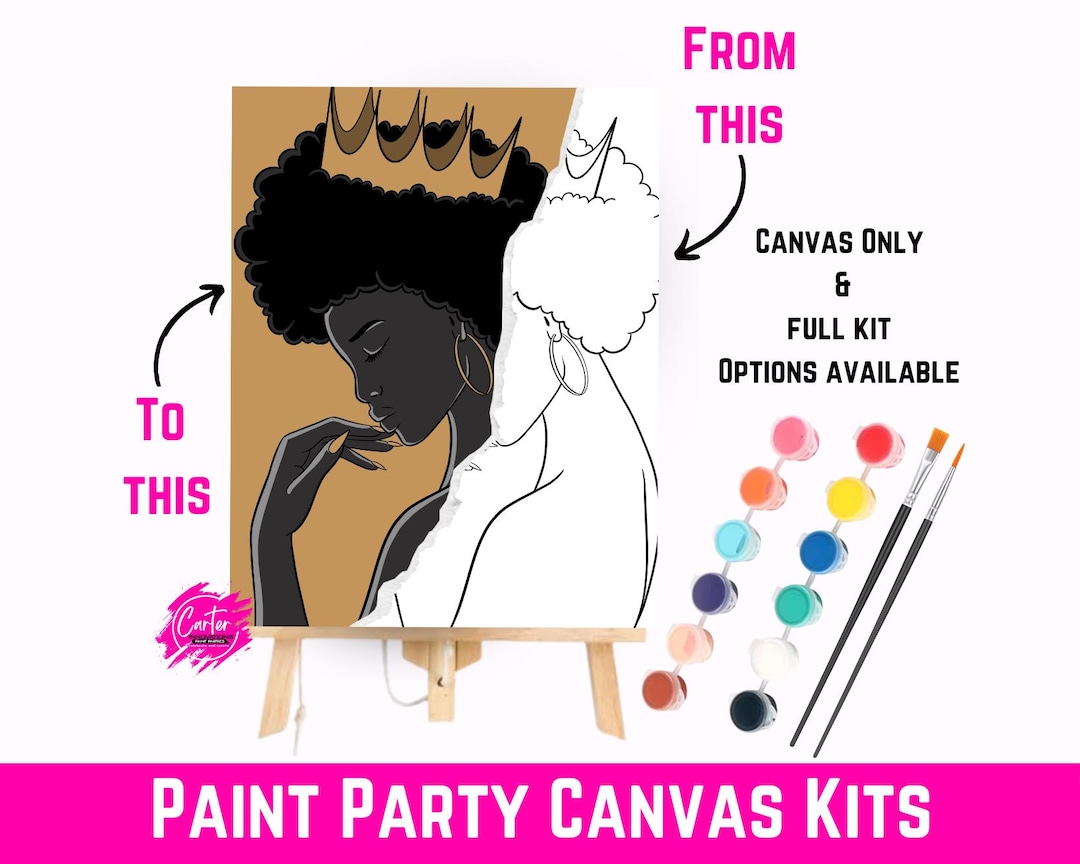 Paint Party Canvas Kits | Adult Birthday Party | Pre- Drawn Canvas ...