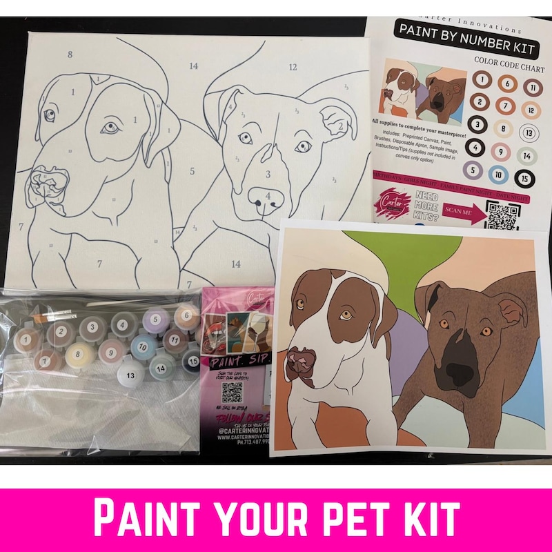 Paint by Number Dog - Etsy