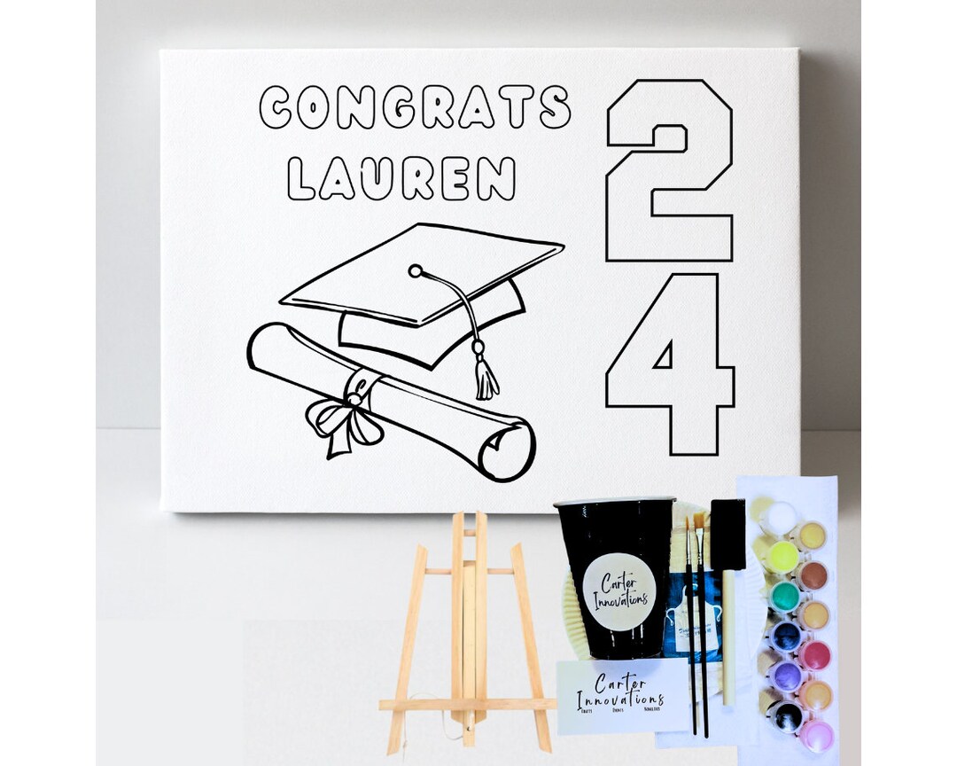 Graduation Paint Party Class of 2024 Personalized 24 Grad Diploma - Etsy