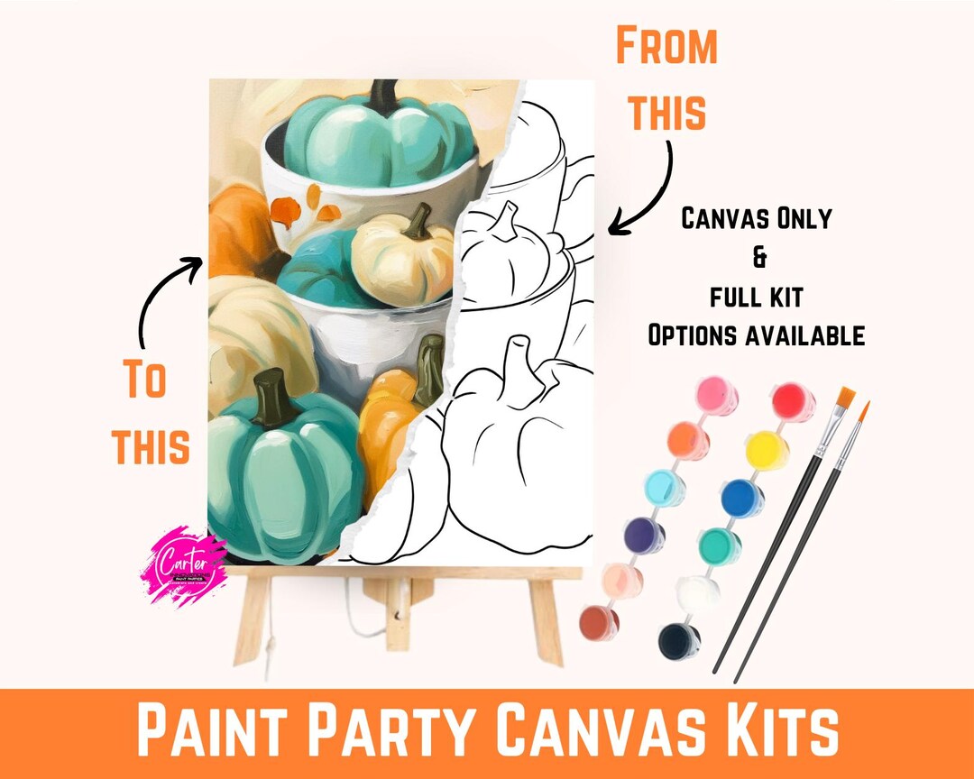 Fall Paint Party | Paint Party Canvas | Paint Kit | Sip and Paint ...