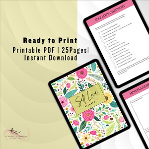 Printable Self Love Planner, Self Care Planner, Mood Tracker ...
