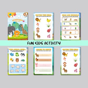 Animal Adventures Busy Book: Early Learning Activity (digital Download ...