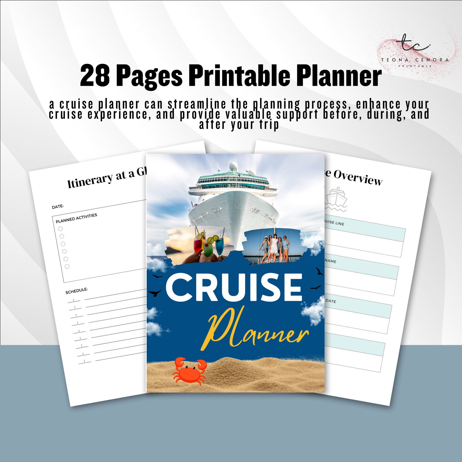 Printable Cruise Planner, Cruise Planner, Holiday Printable, Digital ...