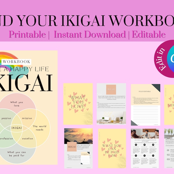 Ikigai Workbook - Etsy