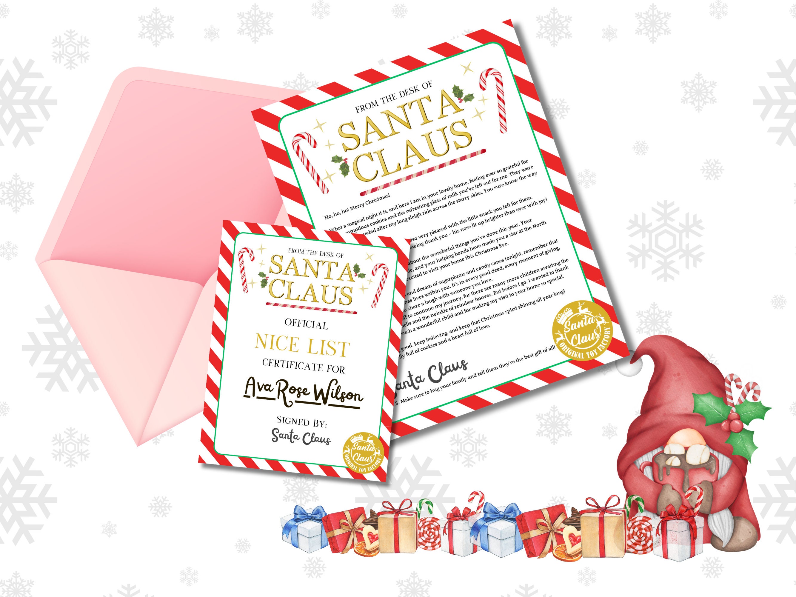 Letter From Santa, Secret Santa Ideas, Santa Letters, Nice List ...