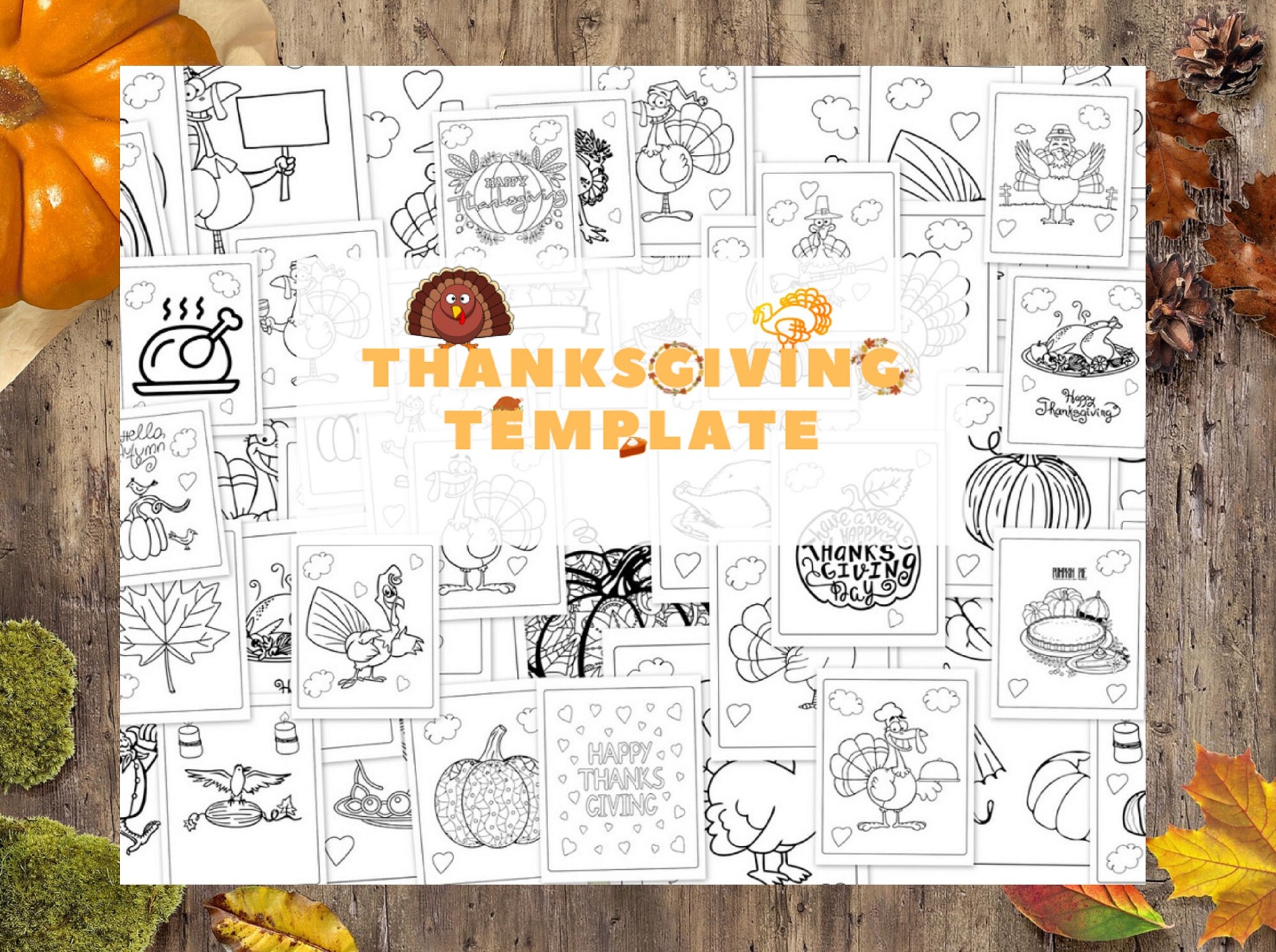 Thanksgiving Coloring Pages for Kids & Adults, Fall Coloring Pages ...