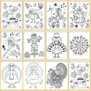 Thanksgiving Coloring Pages for Kids & Adults, Fall Coloring Pages ...