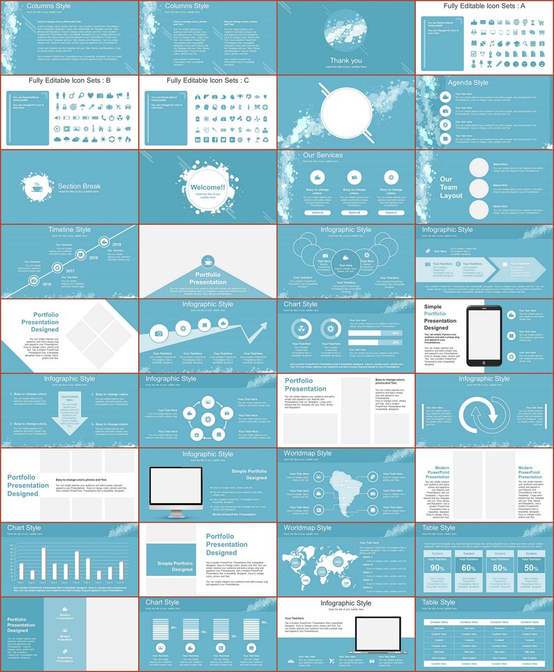 Professional Powerpoint Templates for Business Power Point - Etsy