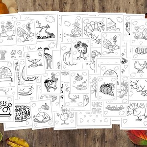 Thanksgiving Coloring Pages for Kids & Adults, Fall Coloring Pages ...