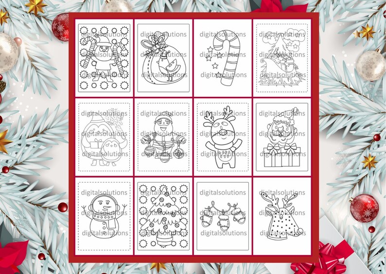 100 Christmas Coloring Pages for Kids, Printable Christmas Activity ...